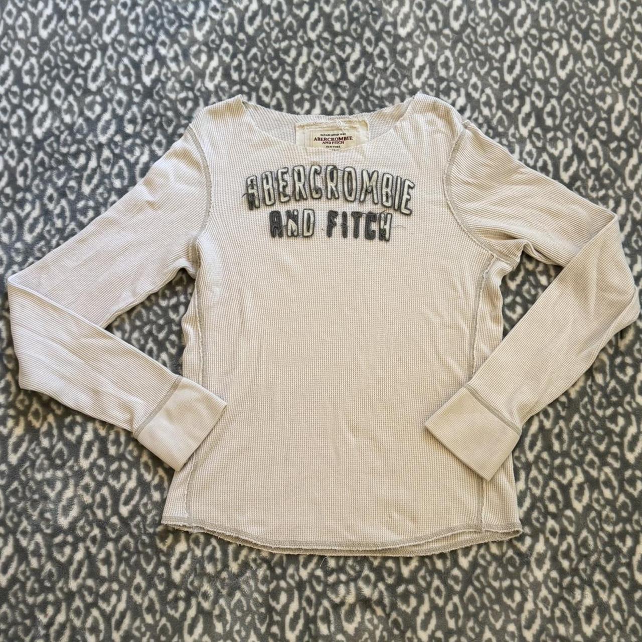 Vintage Abercrombie and fitch ribbed long sleeve... - Depop