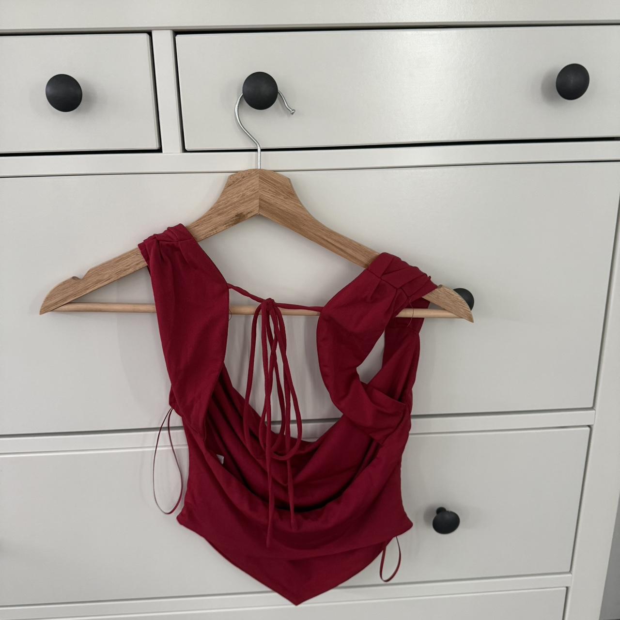 perfect strangers red top perfect going out top... - Depop