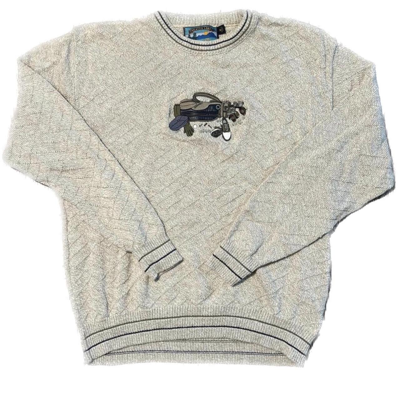 Super rare men’s golf sweater! Fully embroidered... - Depop