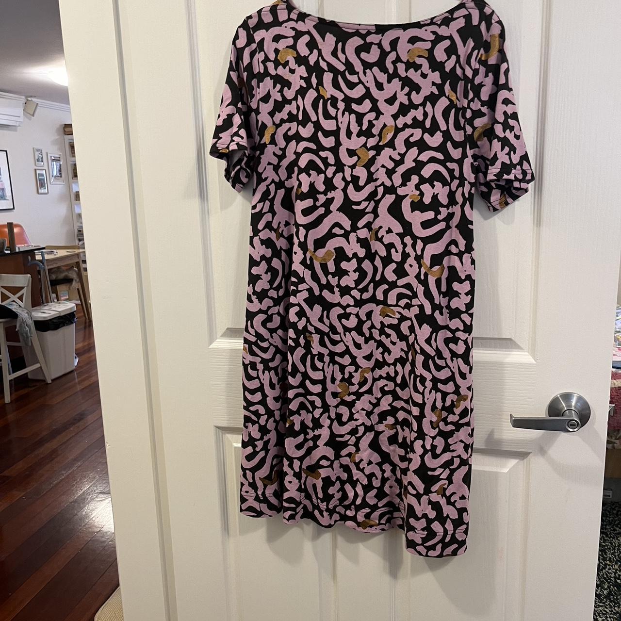 Gorman brand. pink, black and gold dress. Size 8... - Depop