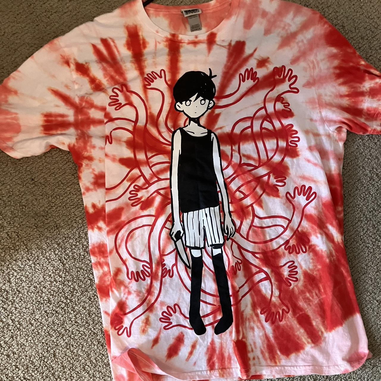 Official omocat omori merch Red hands shirt Brand... - Depop