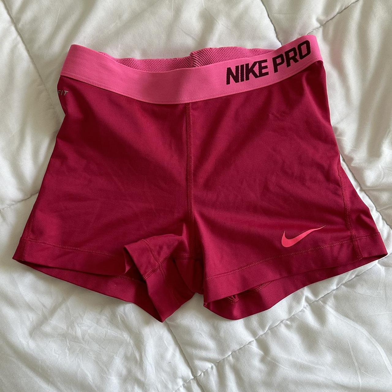 pink nike pros worn a couple times but no damage or... - Depop