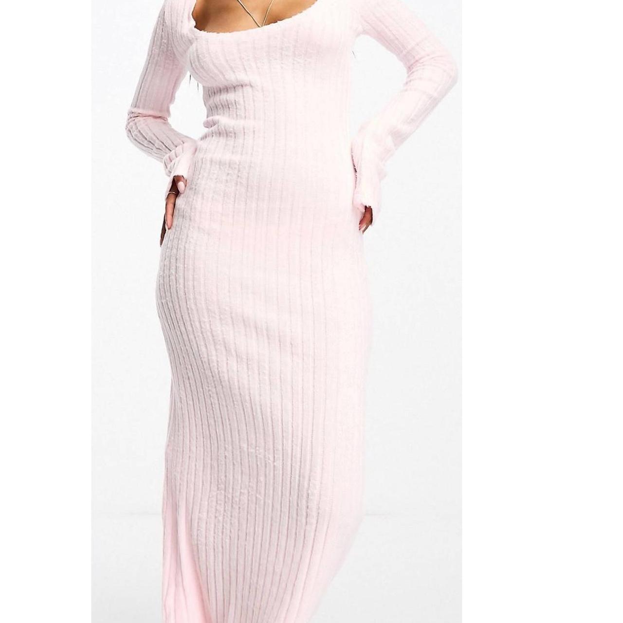 PINK FLUFFY MAXI DRESS #PINK #ASOS #maxi - Depop