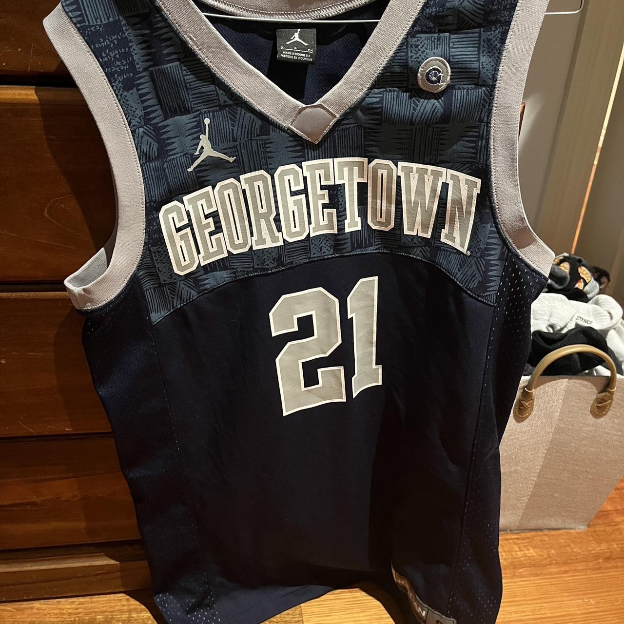Georgetown jordan brand basketball jersey size small... - Depop