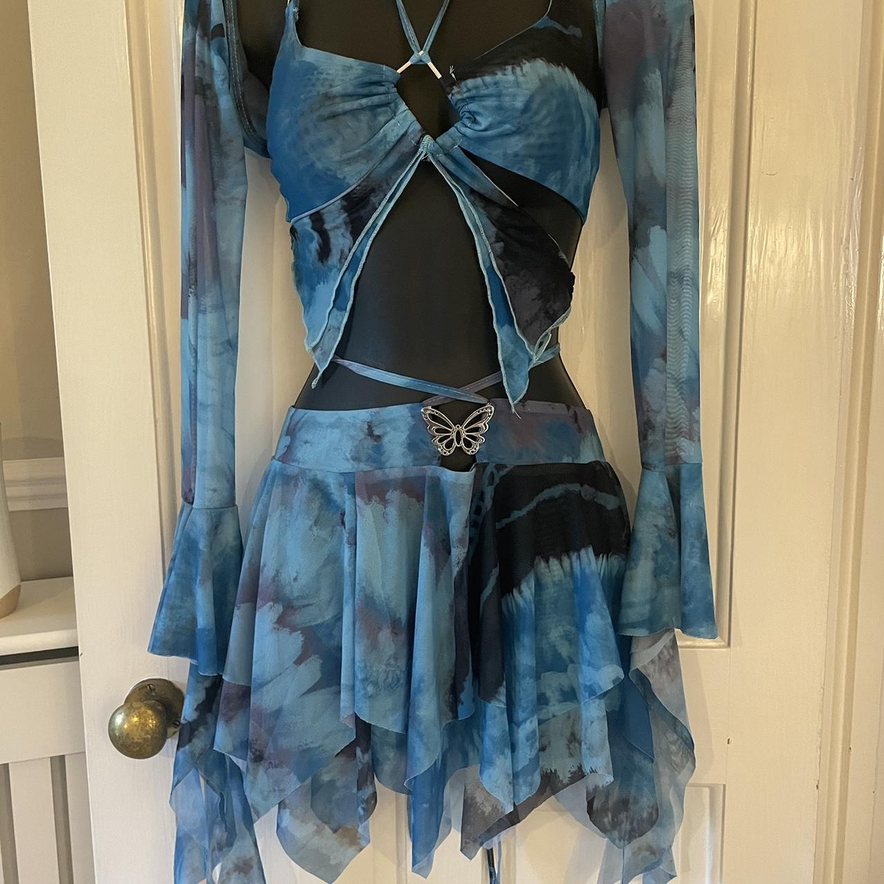 Fairycore rave 3 piece co ord Y2K harajuku... - Depop