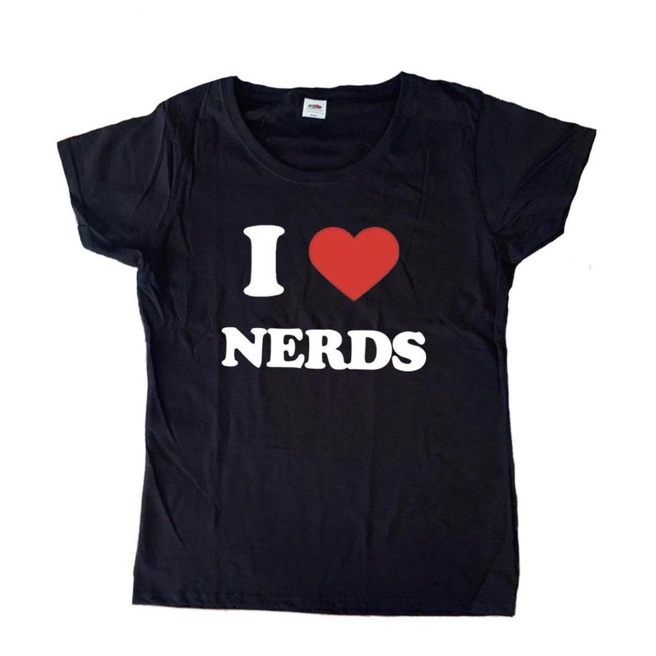 i heart nerds full length graphic baby tee ️ perfect... - Depop