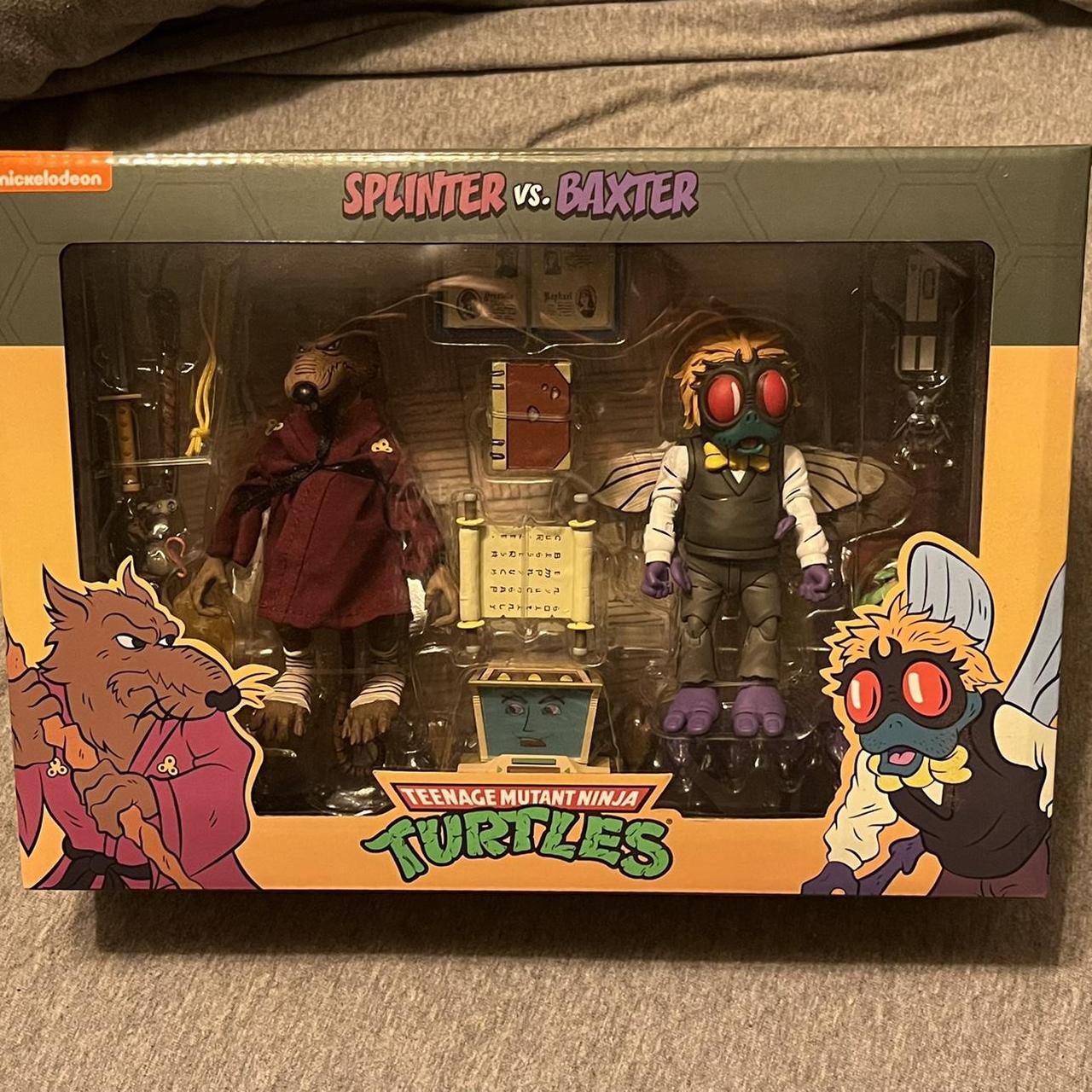 NECA TMNT Splinter vs. Baxter Action Figure 2-pack... - Depop