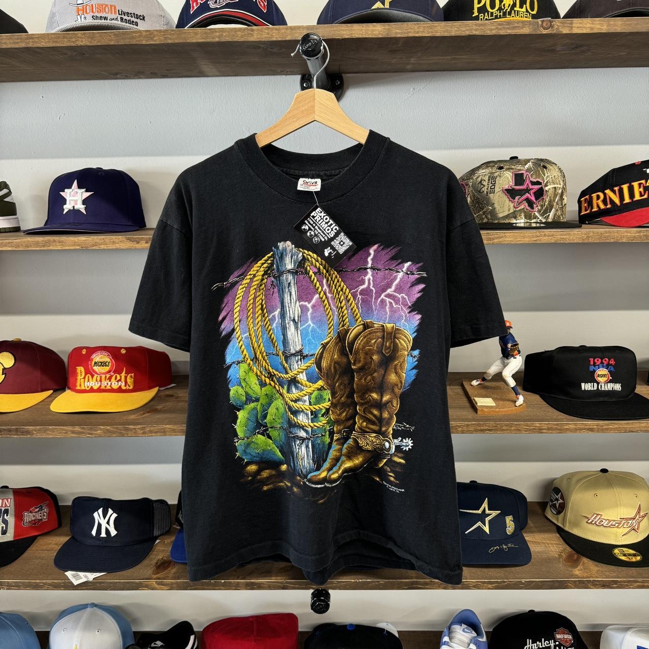 Vintage 90s Rodeo Country Boot Tee In great... - Depop