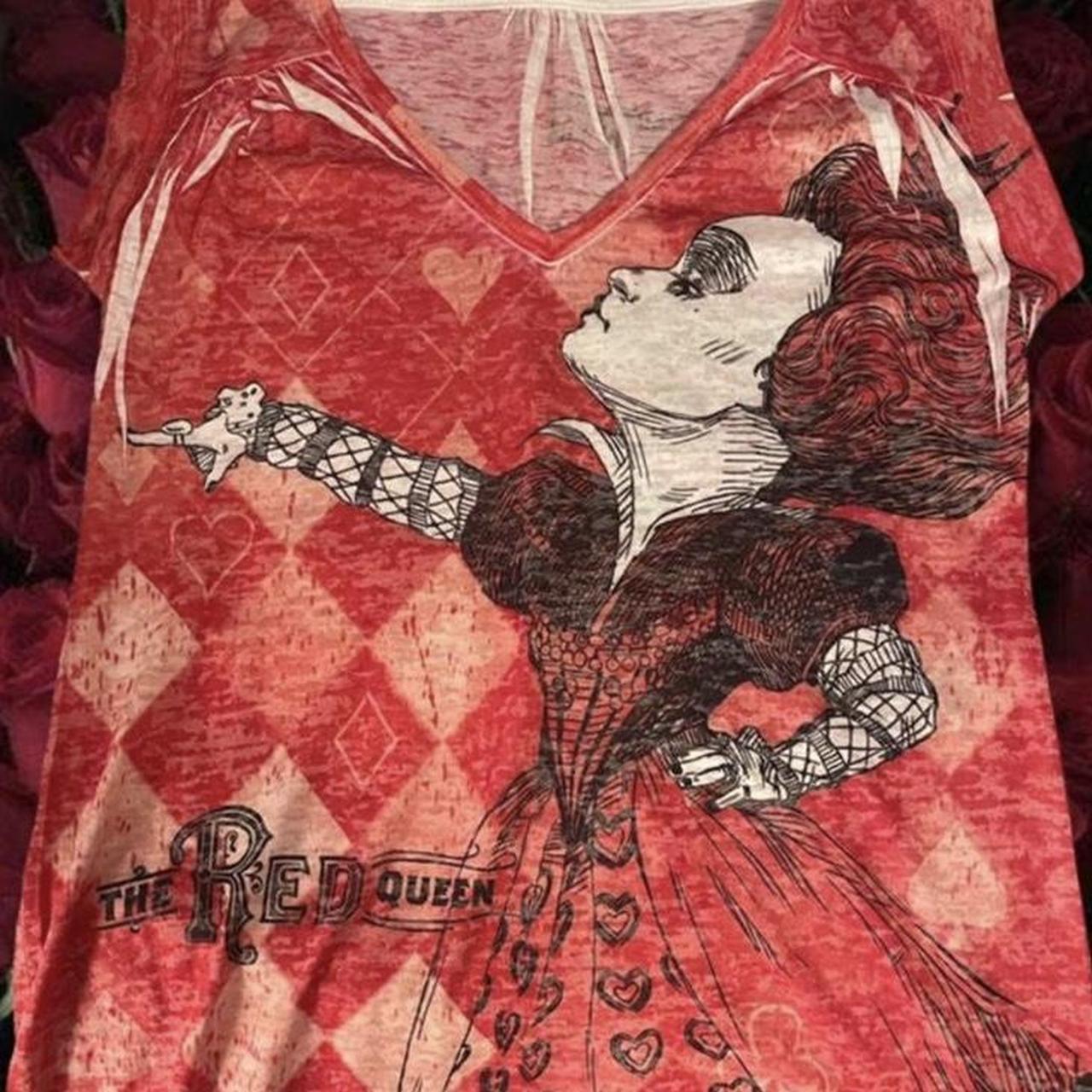 Red Queen of Hearts Shirt M/L fits me in a... - Depop
