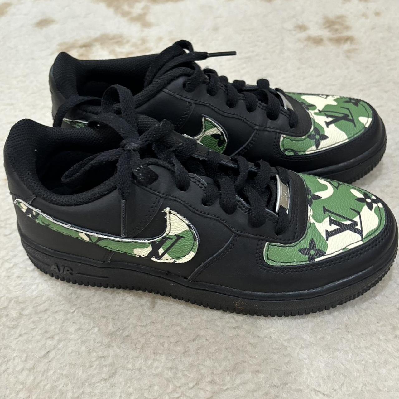 CUSTOM LV CAMO AF1!! Loved these, in amazing... - Depop
