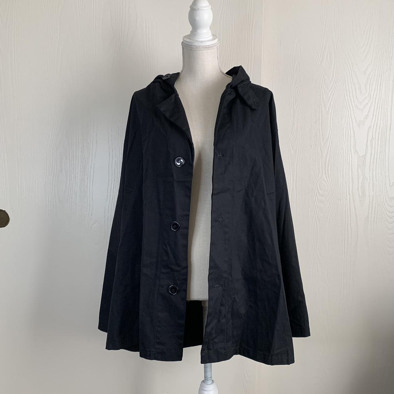 Oversized black button up jacket NWT Dramatic... - Depop