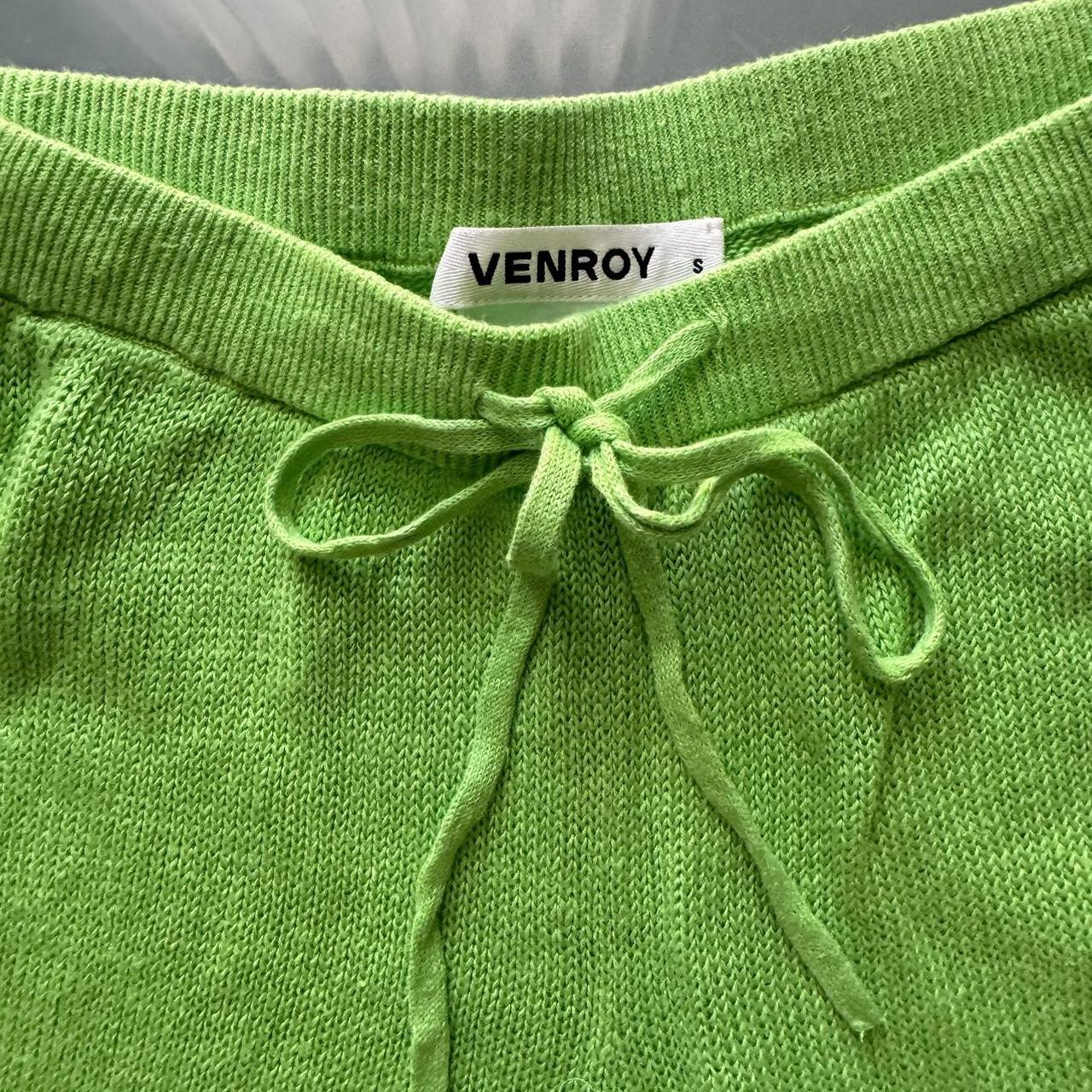 - Venroy knitted linen pants in apple green - Size... - Depop