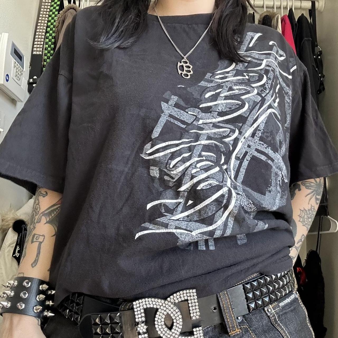 y2k grunge skater tee ★ good condition no obvious... - Depop