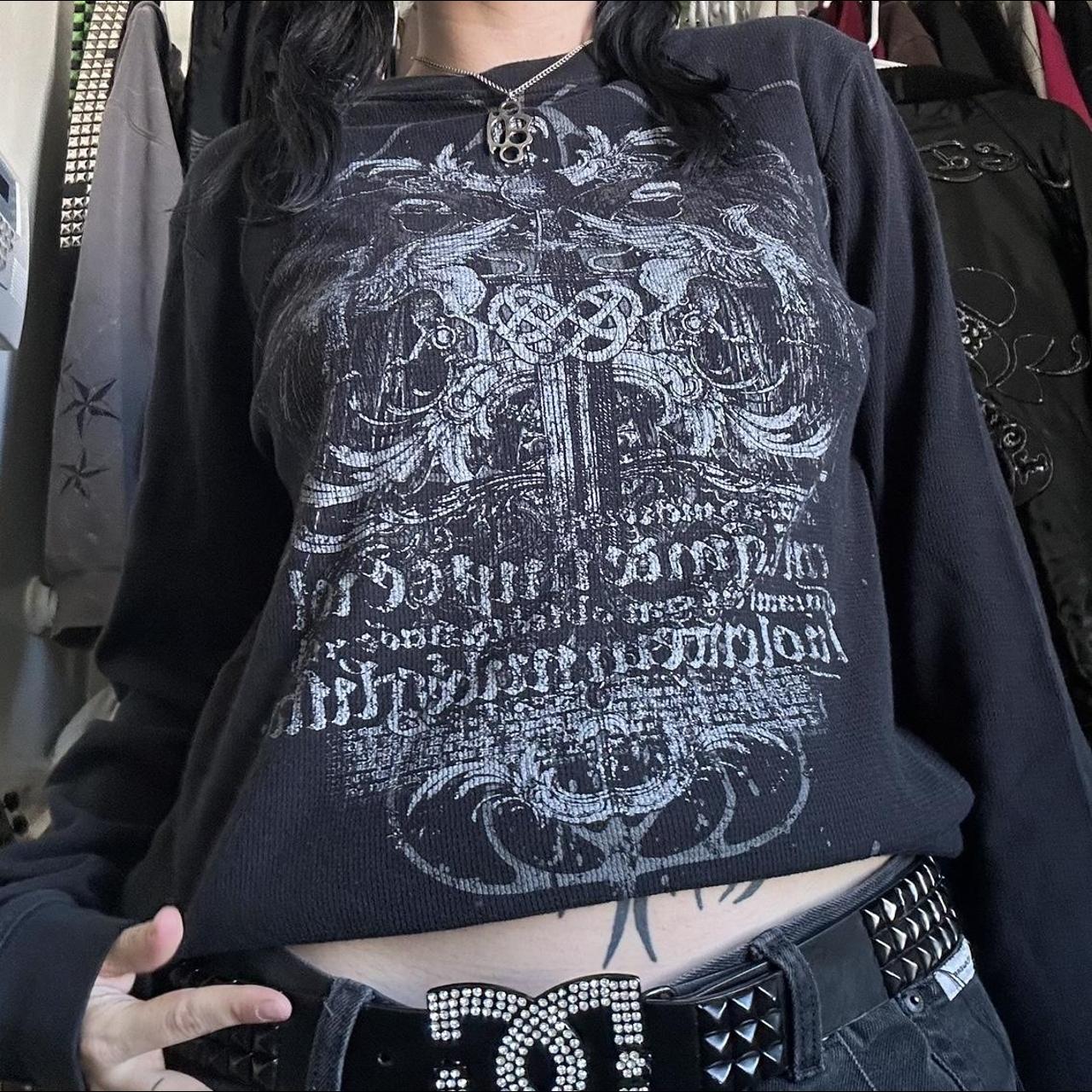 Y2K grunge cyber goth thermal ★ 2000s rare... - Depop