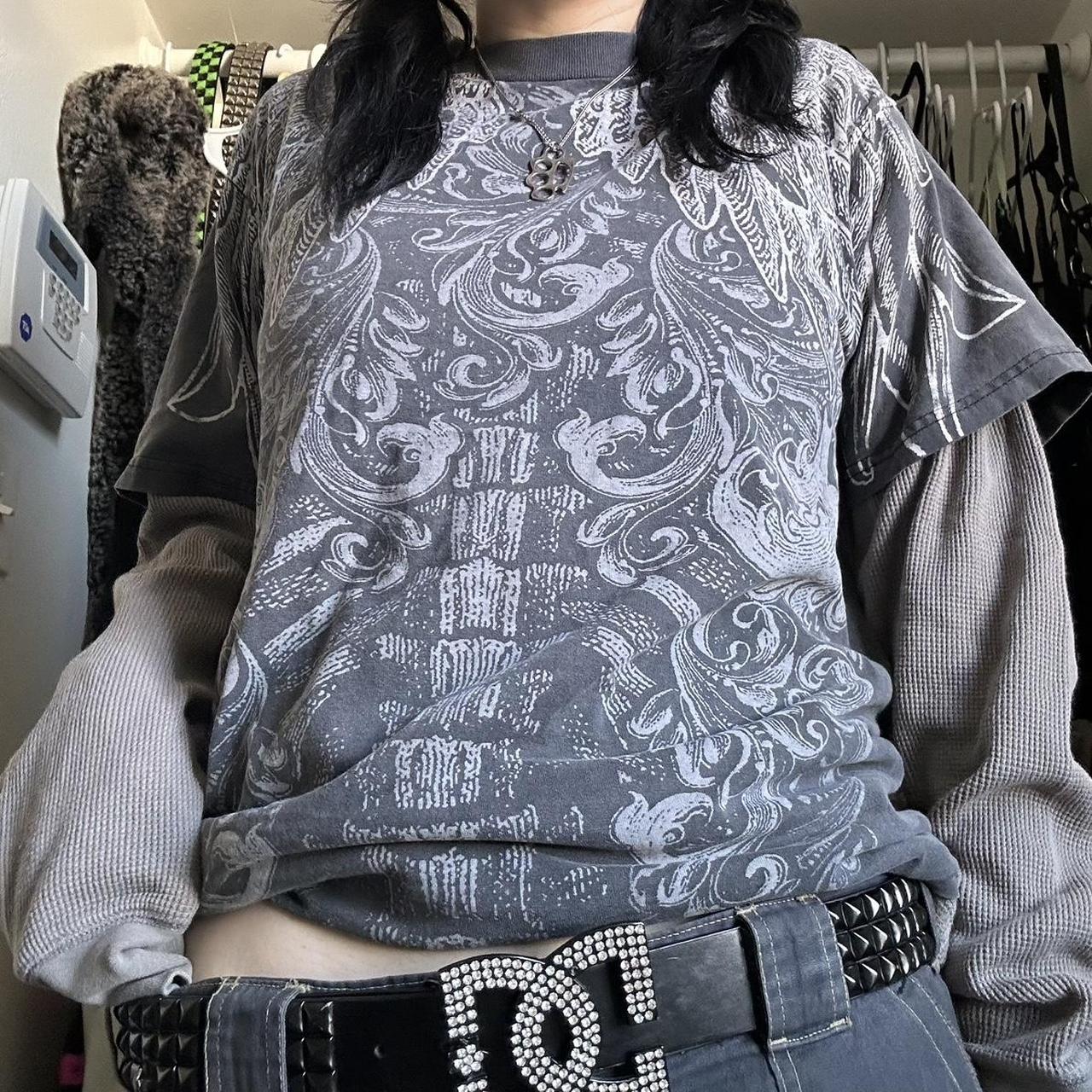 y2k grunge emo mall goth thermal ★ 2000s rare... - Depop