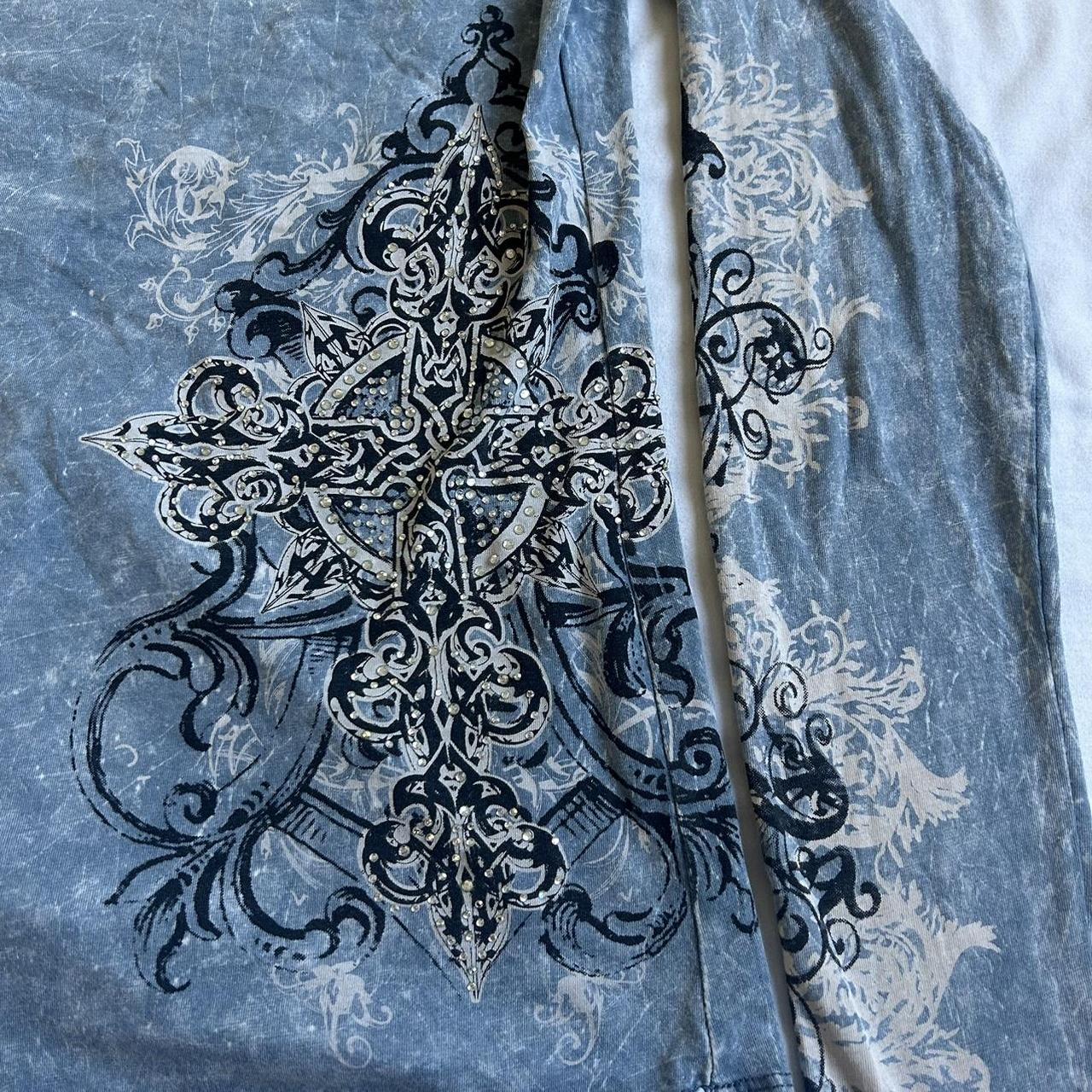 y2k grunge emo cyber y2k shirt ★ 2000s top... - Depop