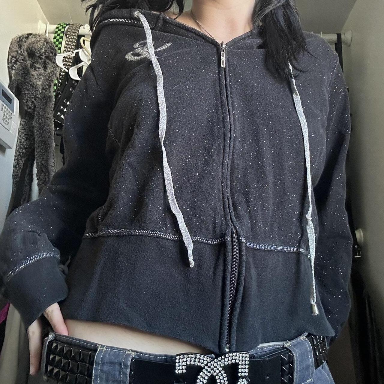 y2k grunge emo cyber y2k zip up ★ 2000s... - Depop