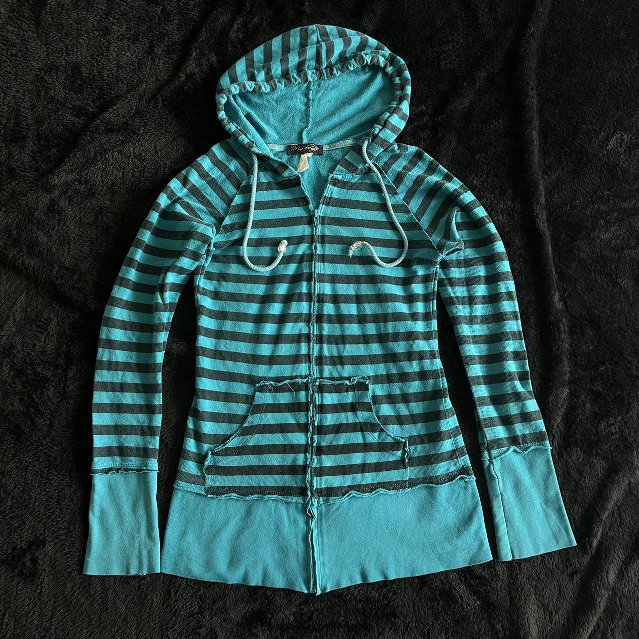 Y2K grunge scene zip up ★ 2000s scene emo style... - Depop