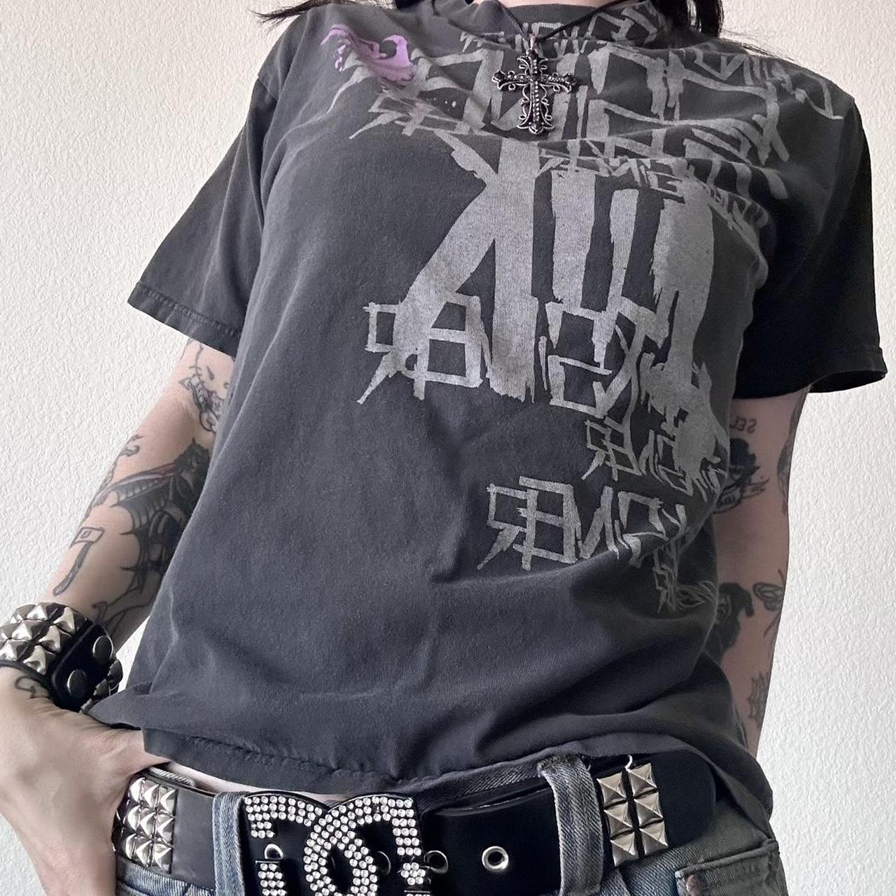Y2K grunge cyber skate tee ★ 2000s grunge vintage... - Depop
