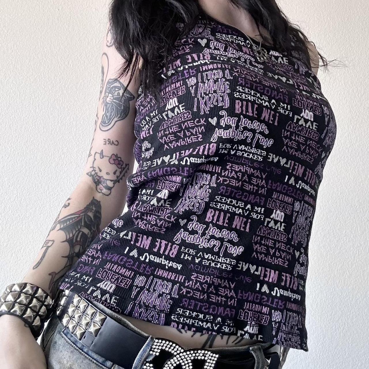 y2k grunge vampire tank ★ 2000s I love vampires... - Depop