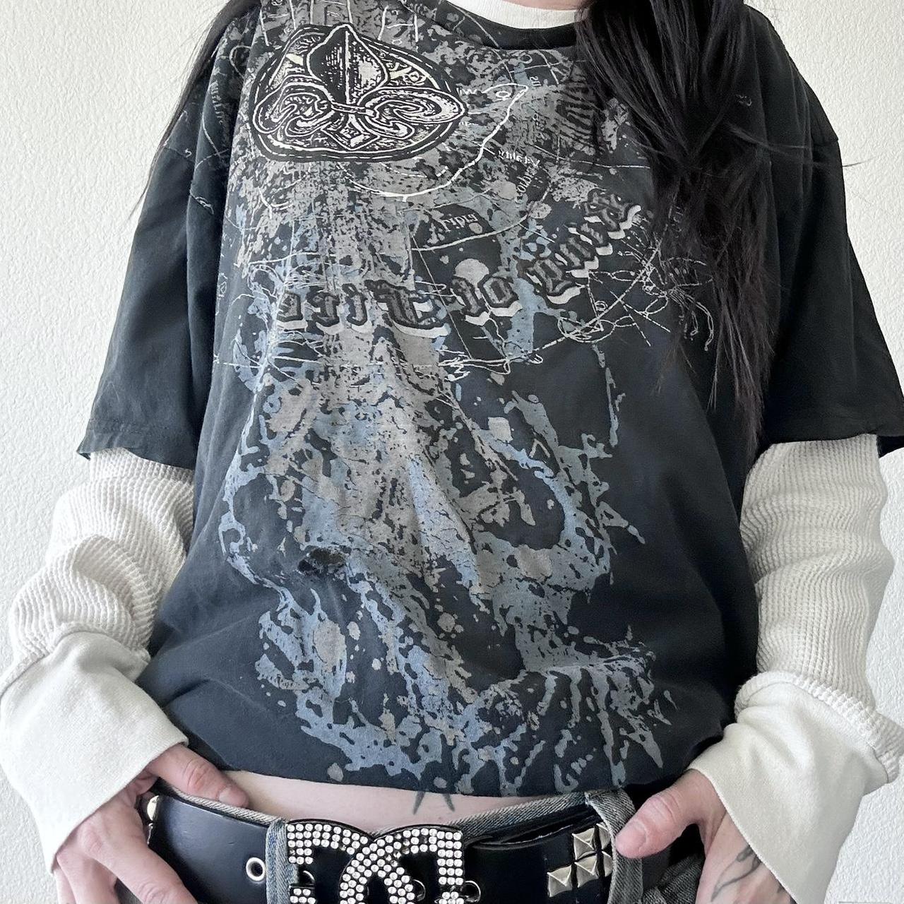 Y2K grunge mall goth thermal ★ 2000s cyber grunge... | Depop