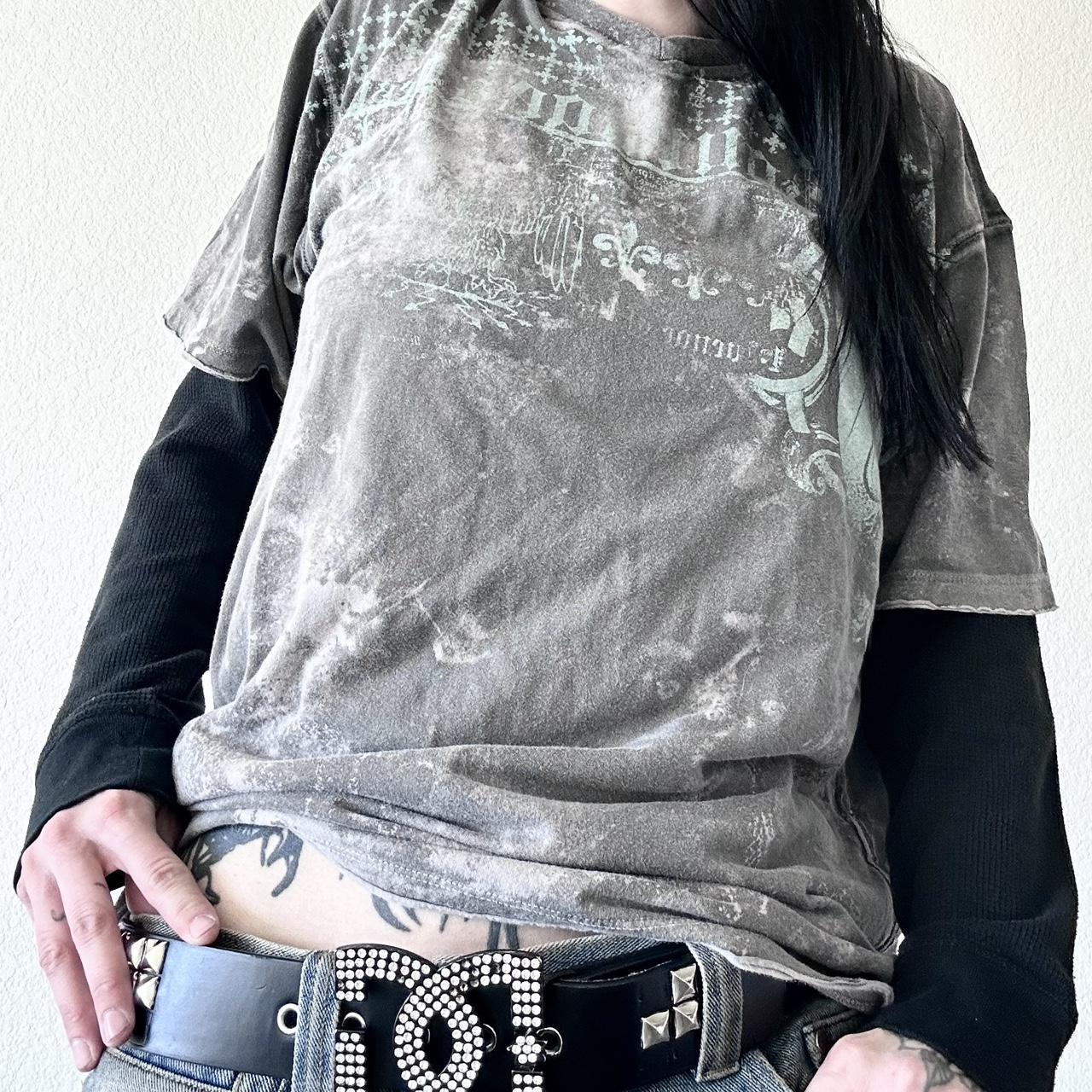 Y2K grunge mall goth thermal ★ cyber Y2K layered... | Depop