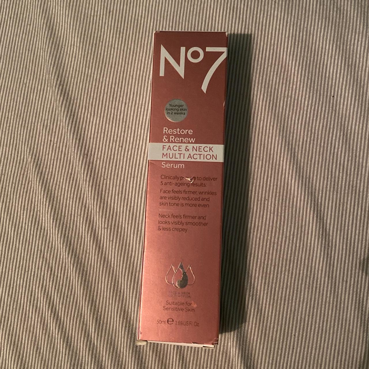 NO 7 FACE AND NECK MULTI ACTION SERUM! never used or... - Depop