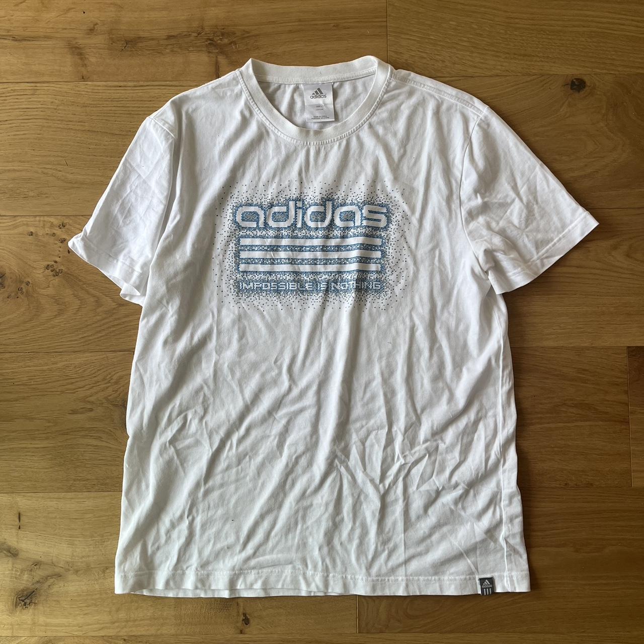 adidas graphic oversized tee size L pixel adidas... - Depop