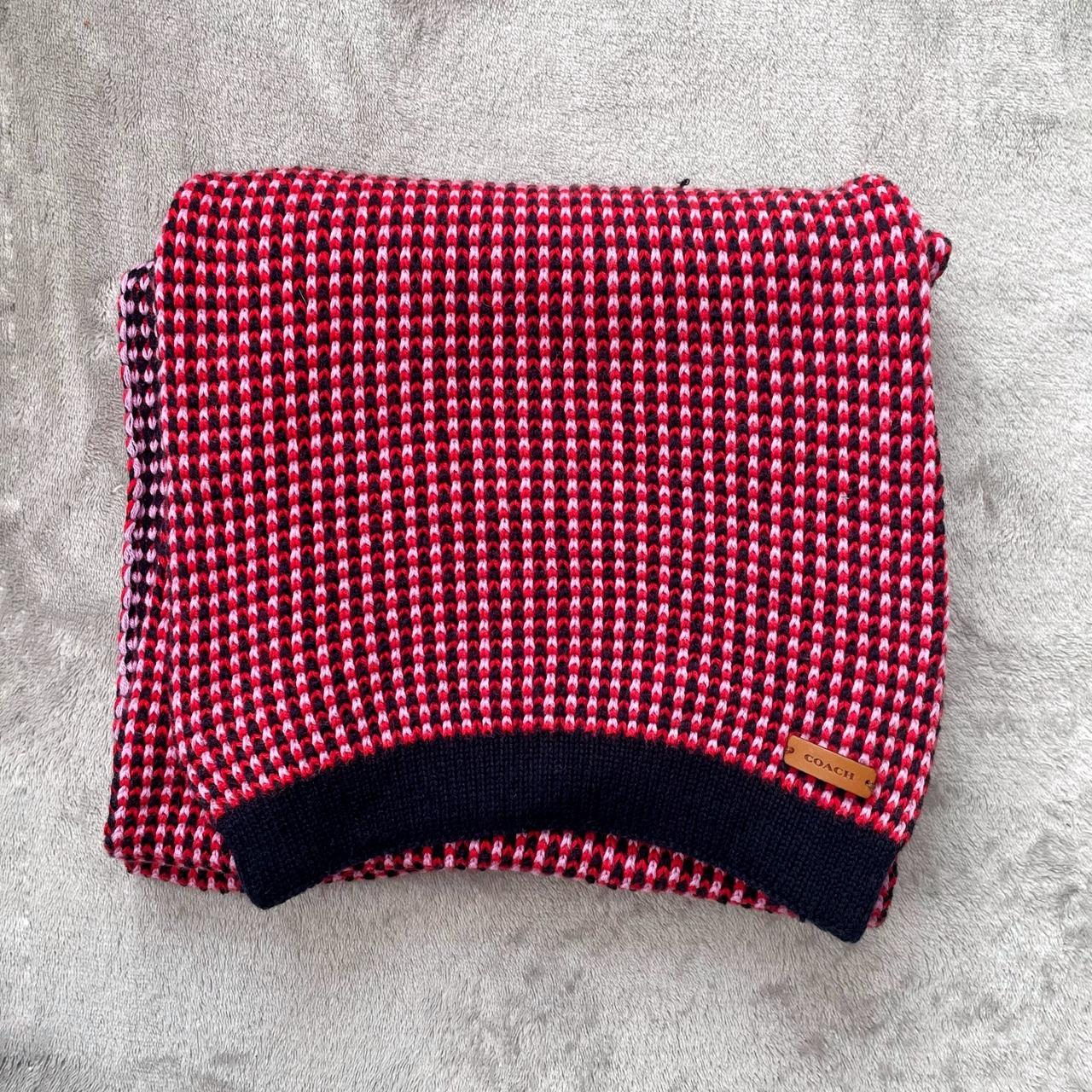 Coach New York Thick Wool Scarf Rouge Condition is... - Depop