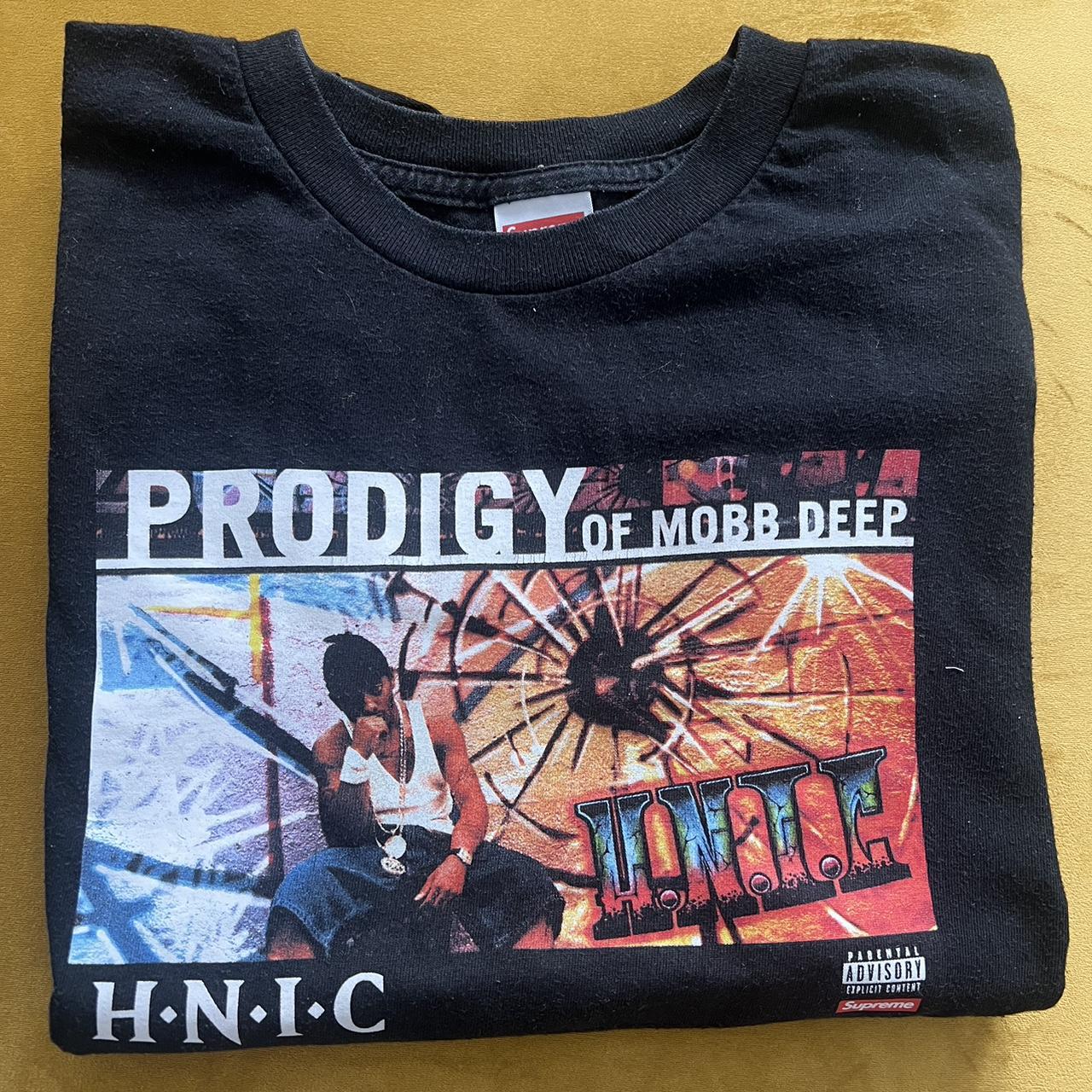 Supreme x Prodigy collab. Black - size MEDIUM. Signs... - Depop