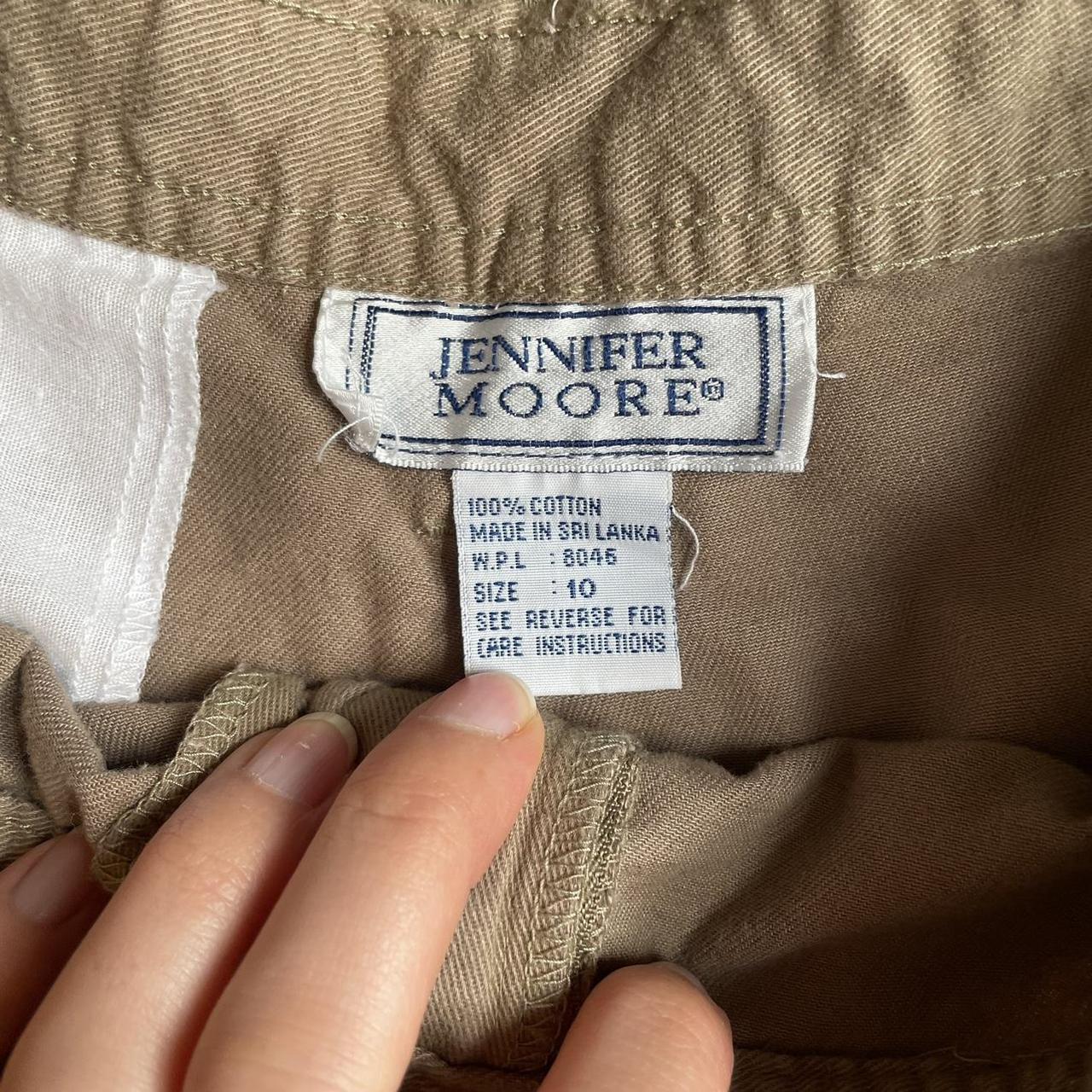 Vintage Jennifer Moore 100% cotton beige high... - Depop