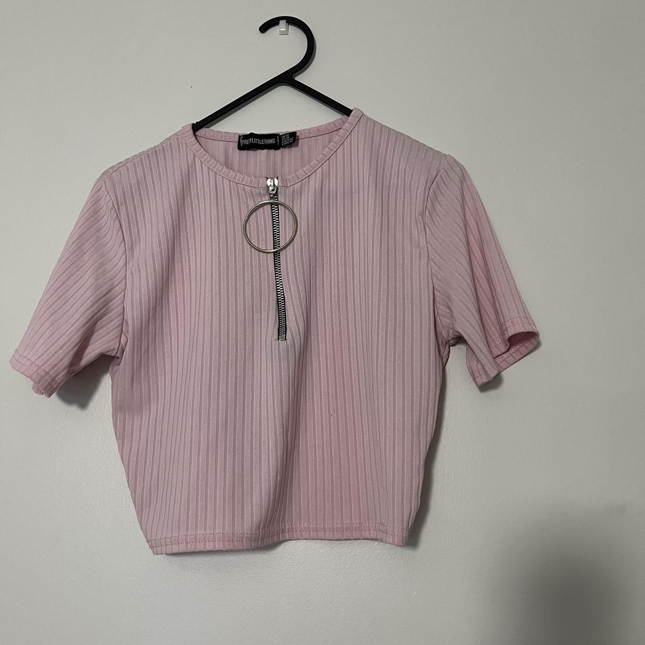 Pink PLT crop top. Probably worn around 3 times.... - Depop