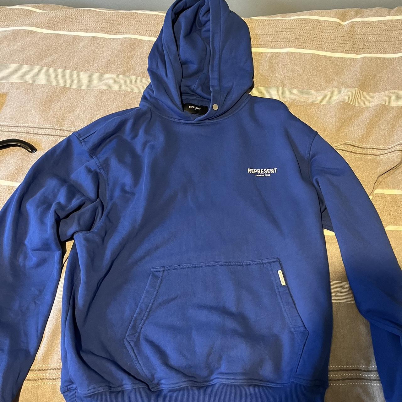 Blue Represent hoodie in perfect condition No offers - Depop