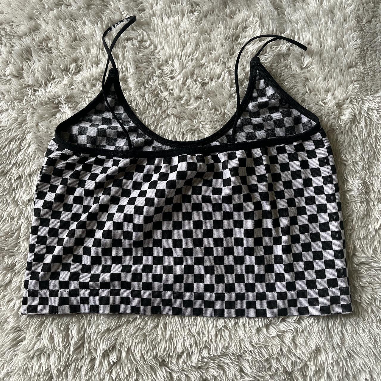 Out from under checkered crop top, small #checkered... - Depop