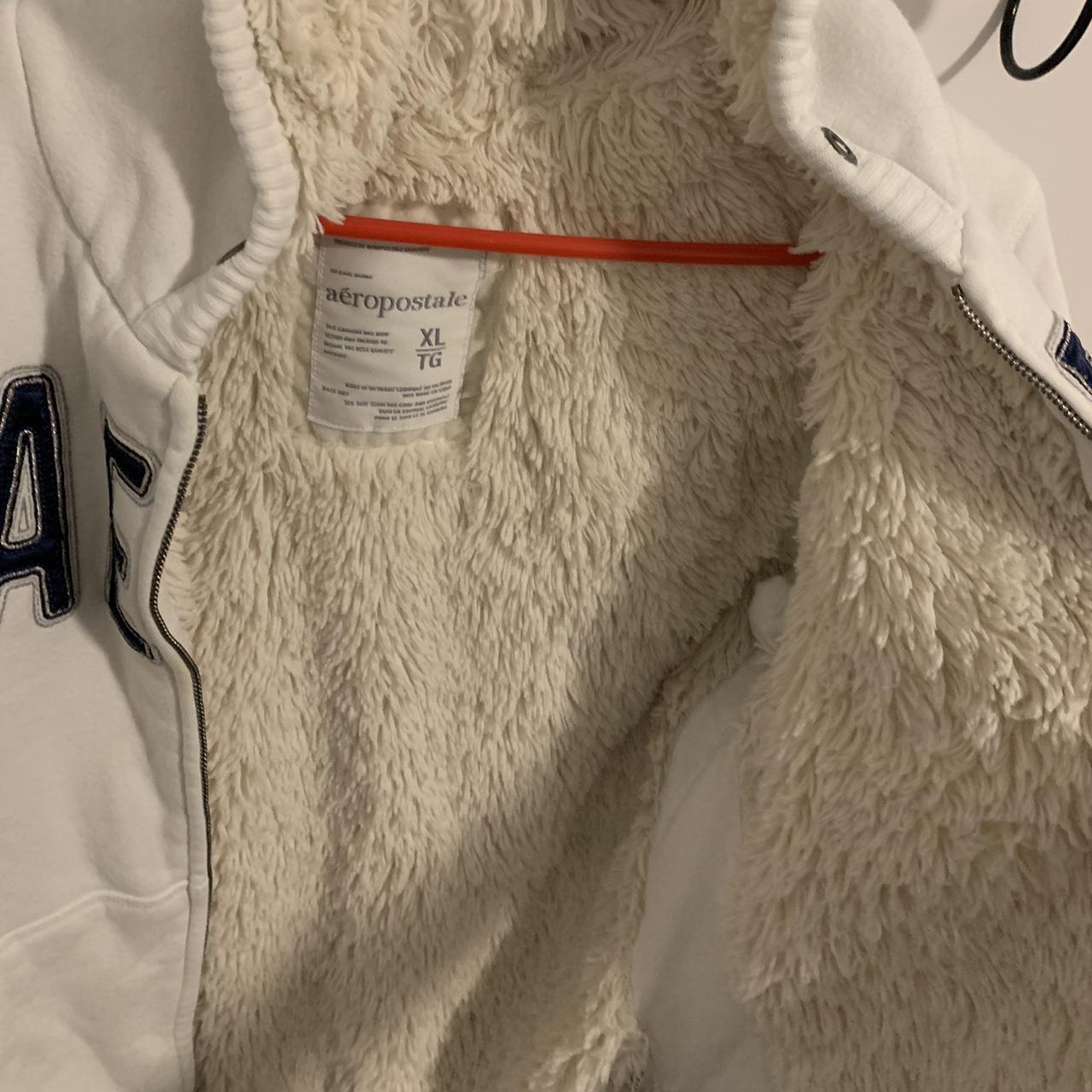aeropostale FUR lined zip up hoodie!! this was a... - Depop