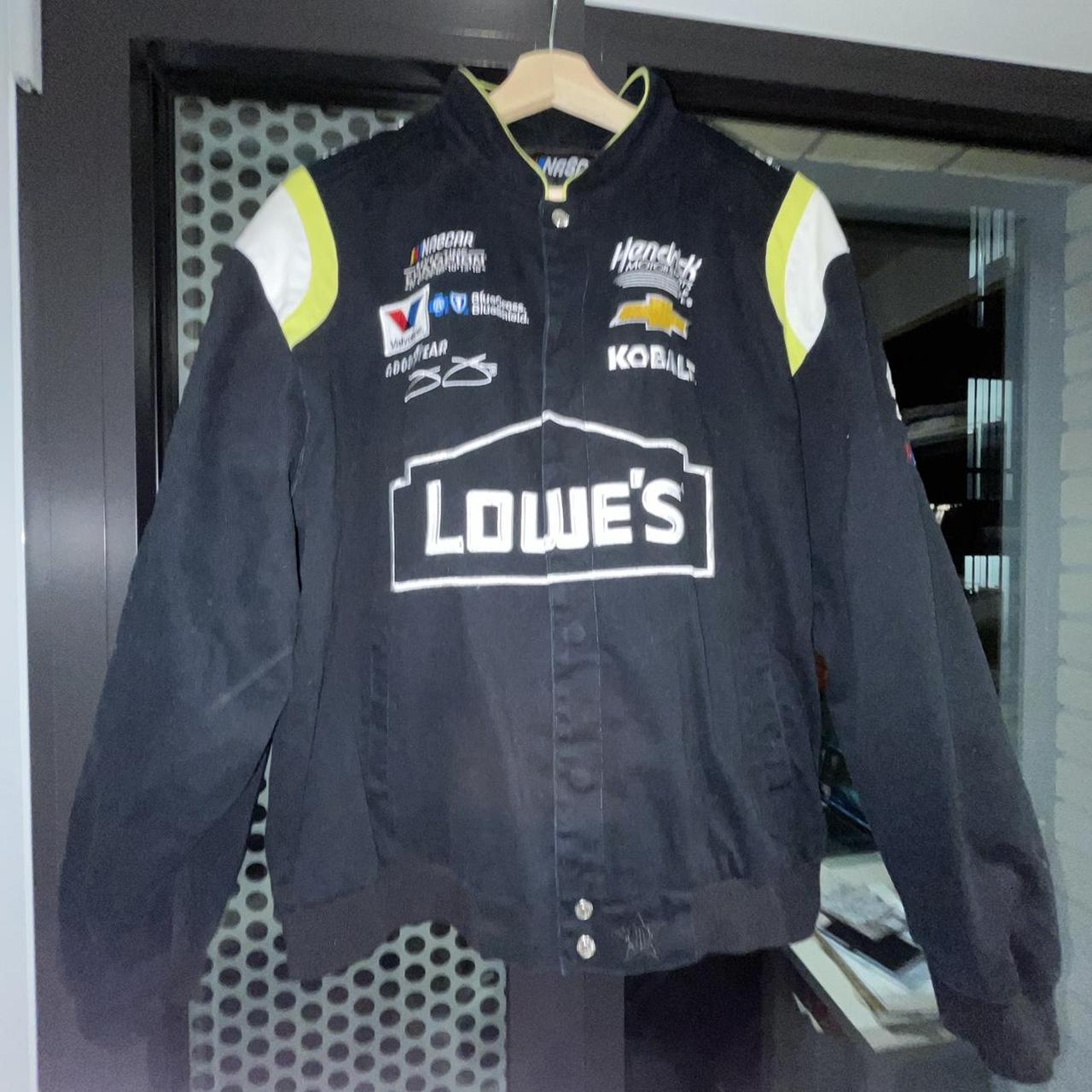 Vintage NASCAR racing jacket with Lowes... - Depop