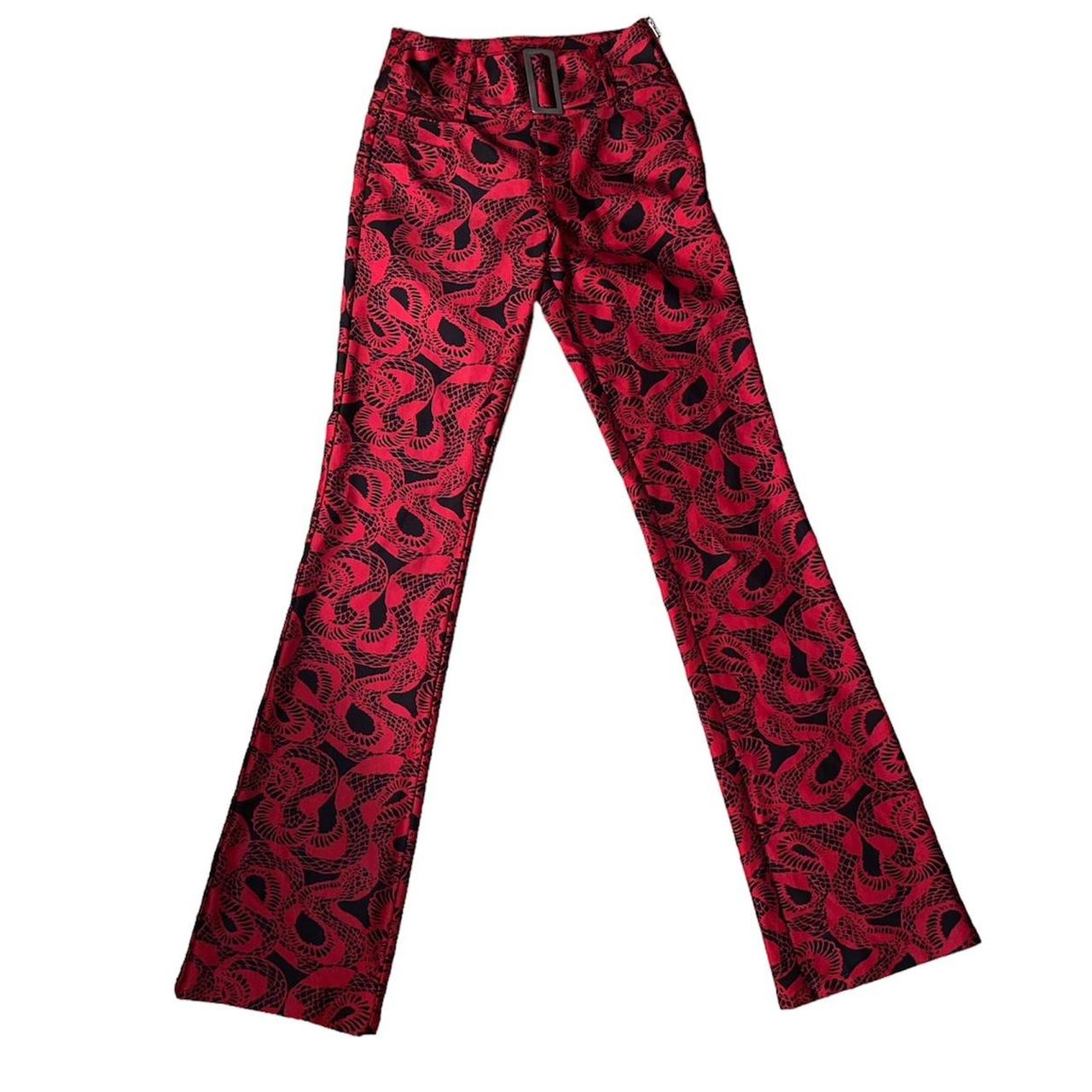 I.AM.GIA red and black snake pants. Super soft silky... - Depop