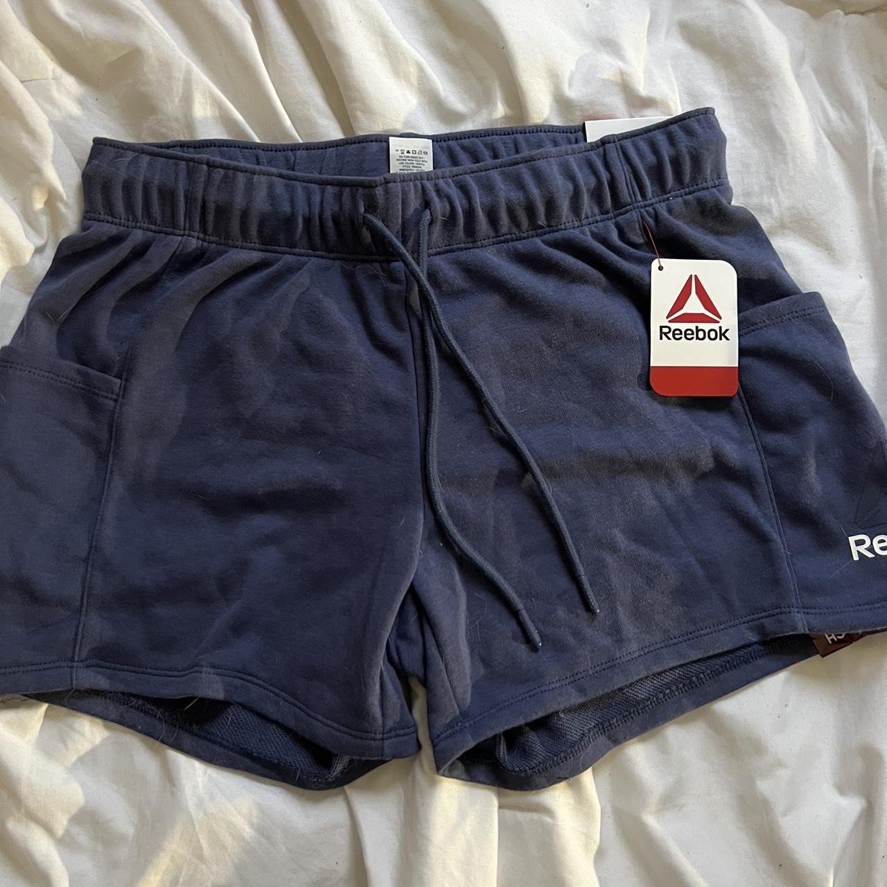 Reebok Women's Navy and Blue Shorts | Depop