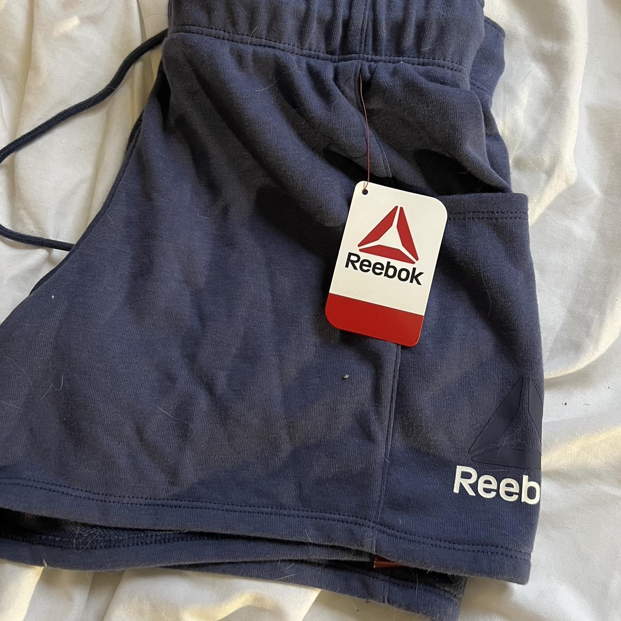 Reebok Women's Navy and Blue Shorts | Depop