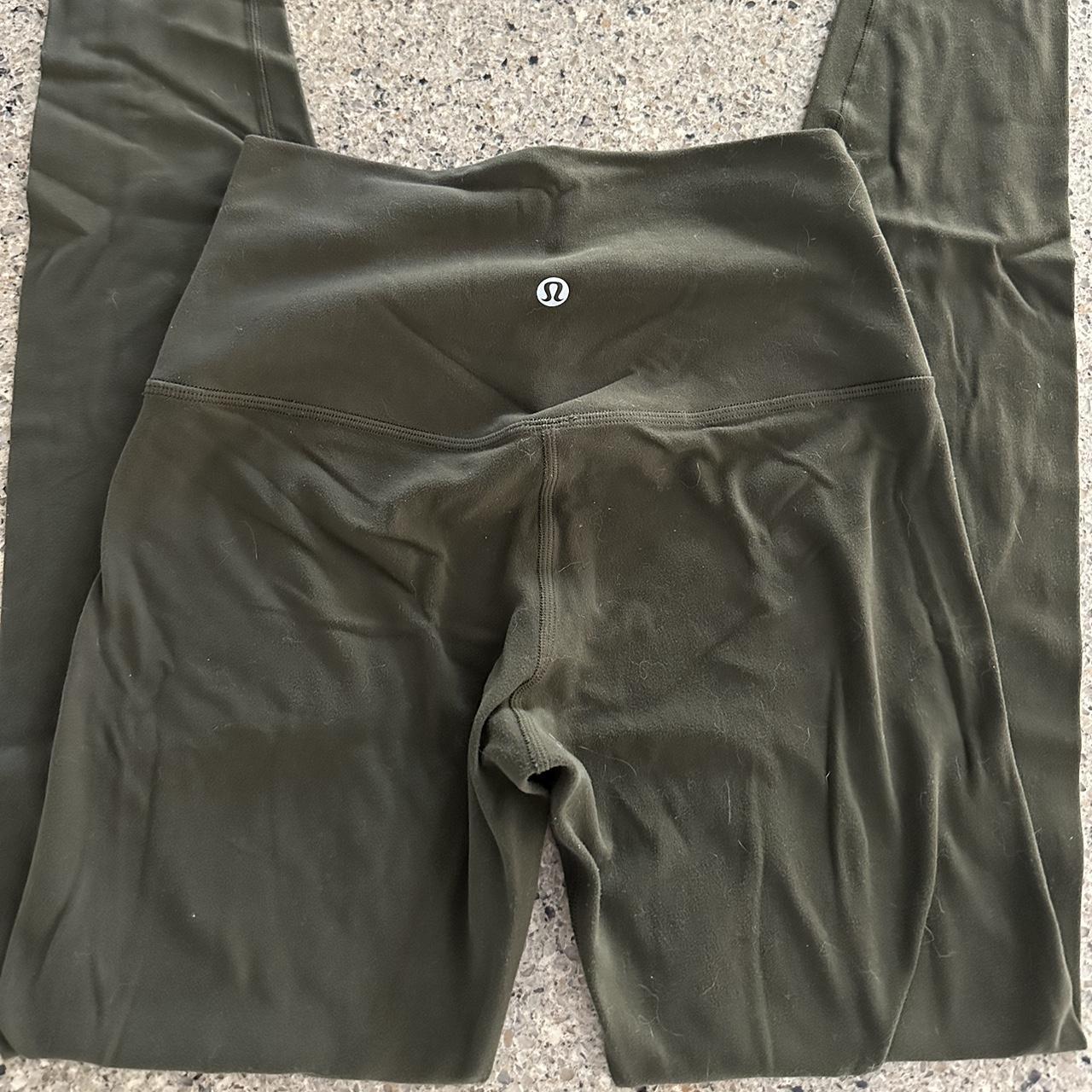High rise lulu align legging in olive green Length... - Depop