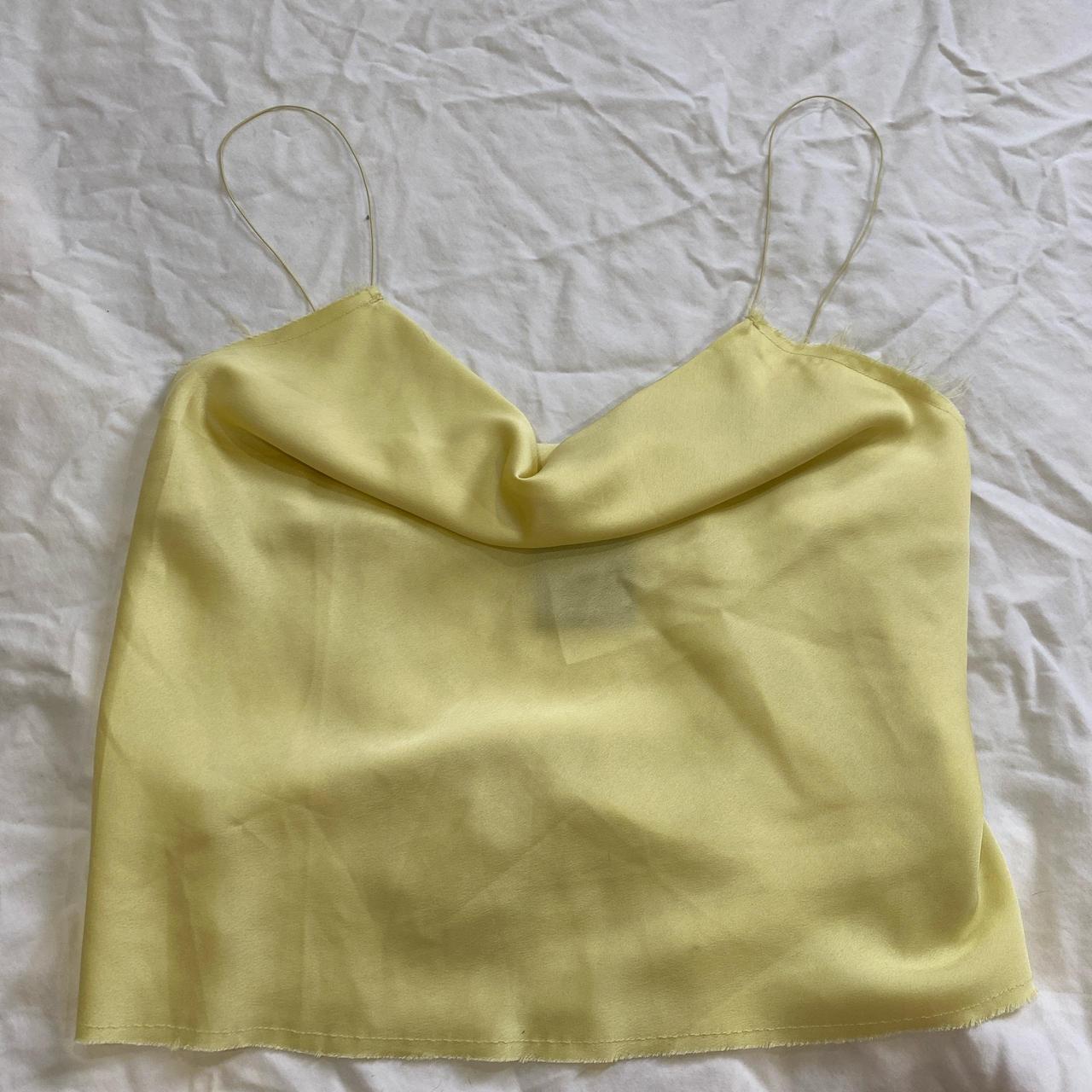 Alice in the Eve. Pastel yellow sleeveless cami top.... - Depop