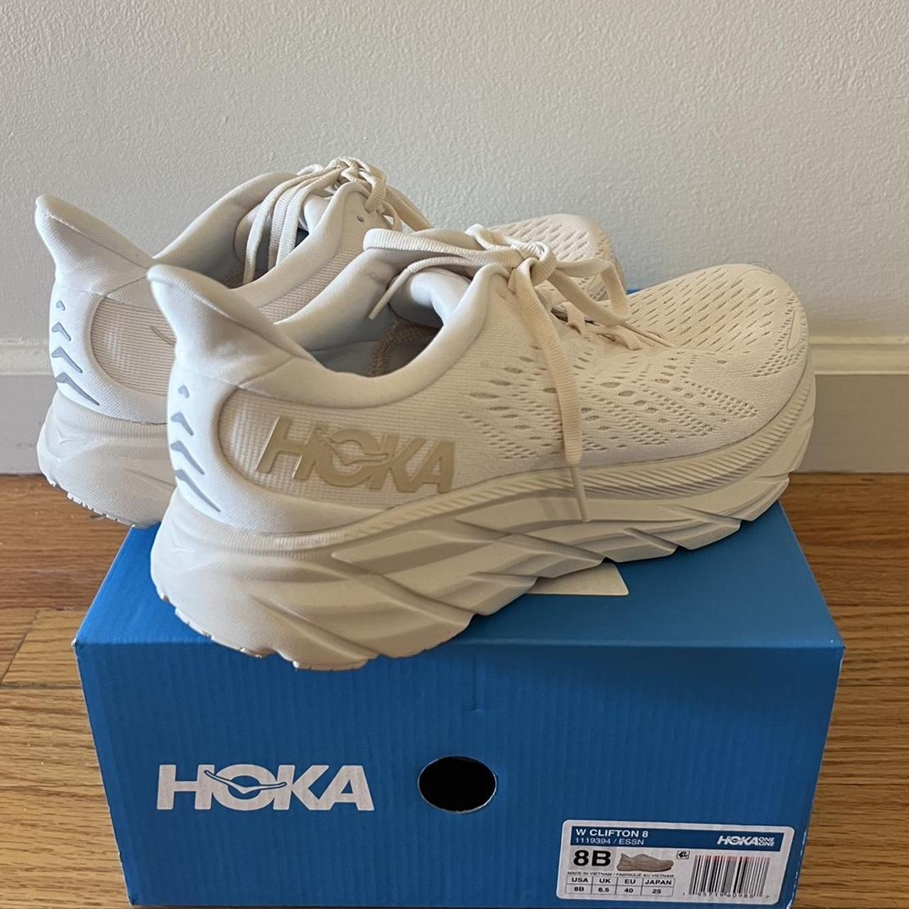 Hoka One One Women's Cream and White Trainers | Depop