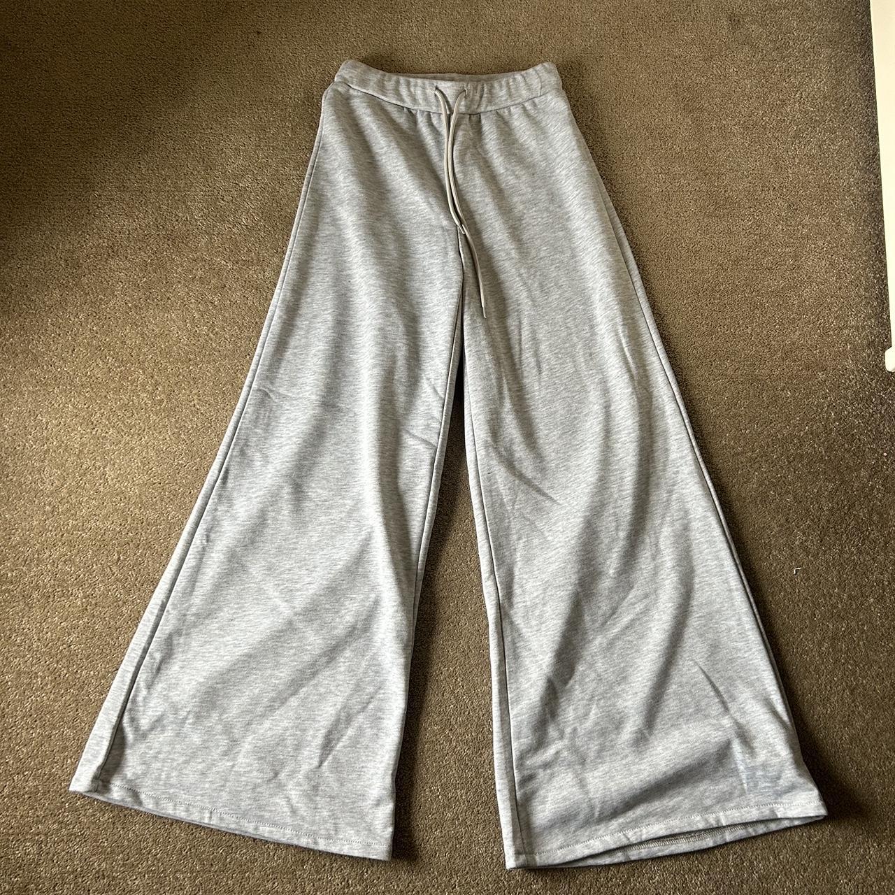 Cutest shein grey wide leg trackies, drawstring. ... | Depop
