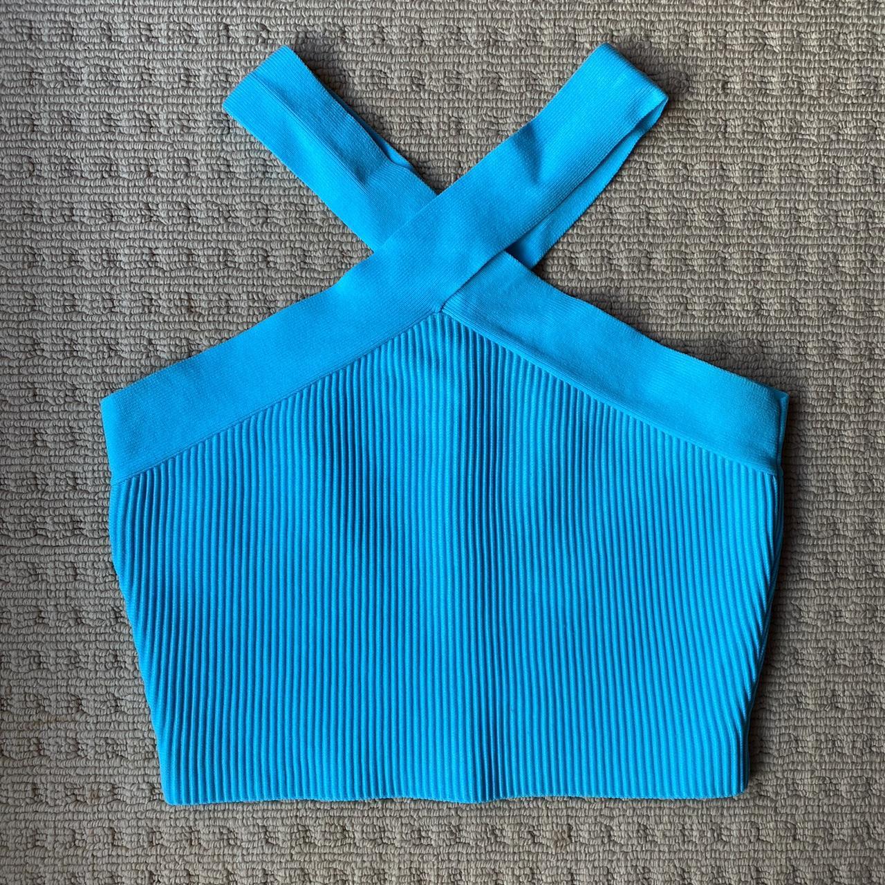 Bright blue Glassons halter cross over top! Thick... - Depop