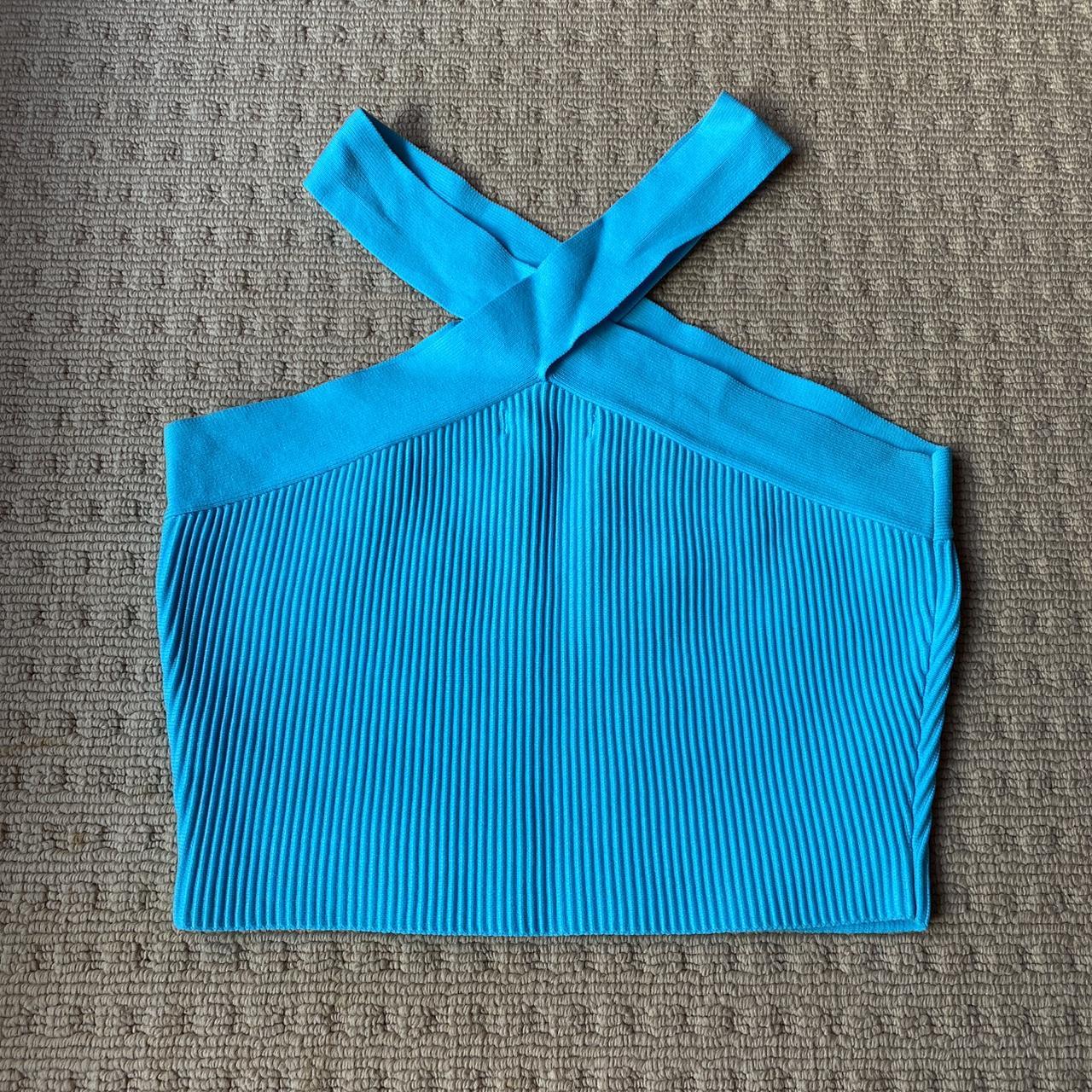 Bright blue Glassons halter cross over top! Thick... - Depop