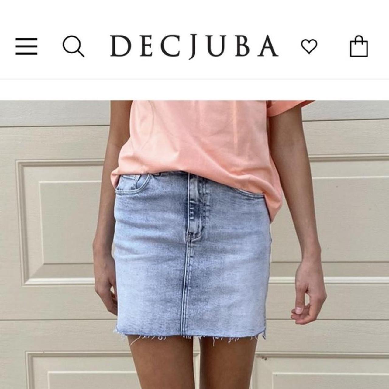 Decjuba “Gina stepped hem denim skirt” in “dark... - Depop Decjuba “Gina stepped hem denim skirt” in “dark... - Depop