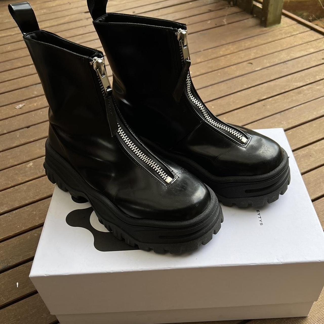 eytys raven ii boots in black size eu42/us9 lightly... - Depop
