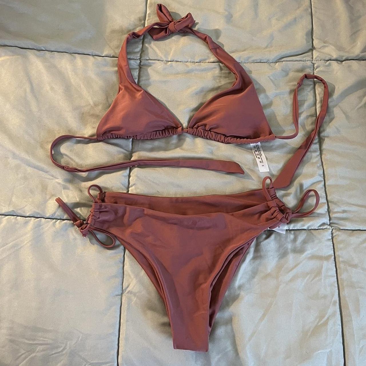 SHEIN Women's Brown Bikinis-and-tankini-sets | Depop