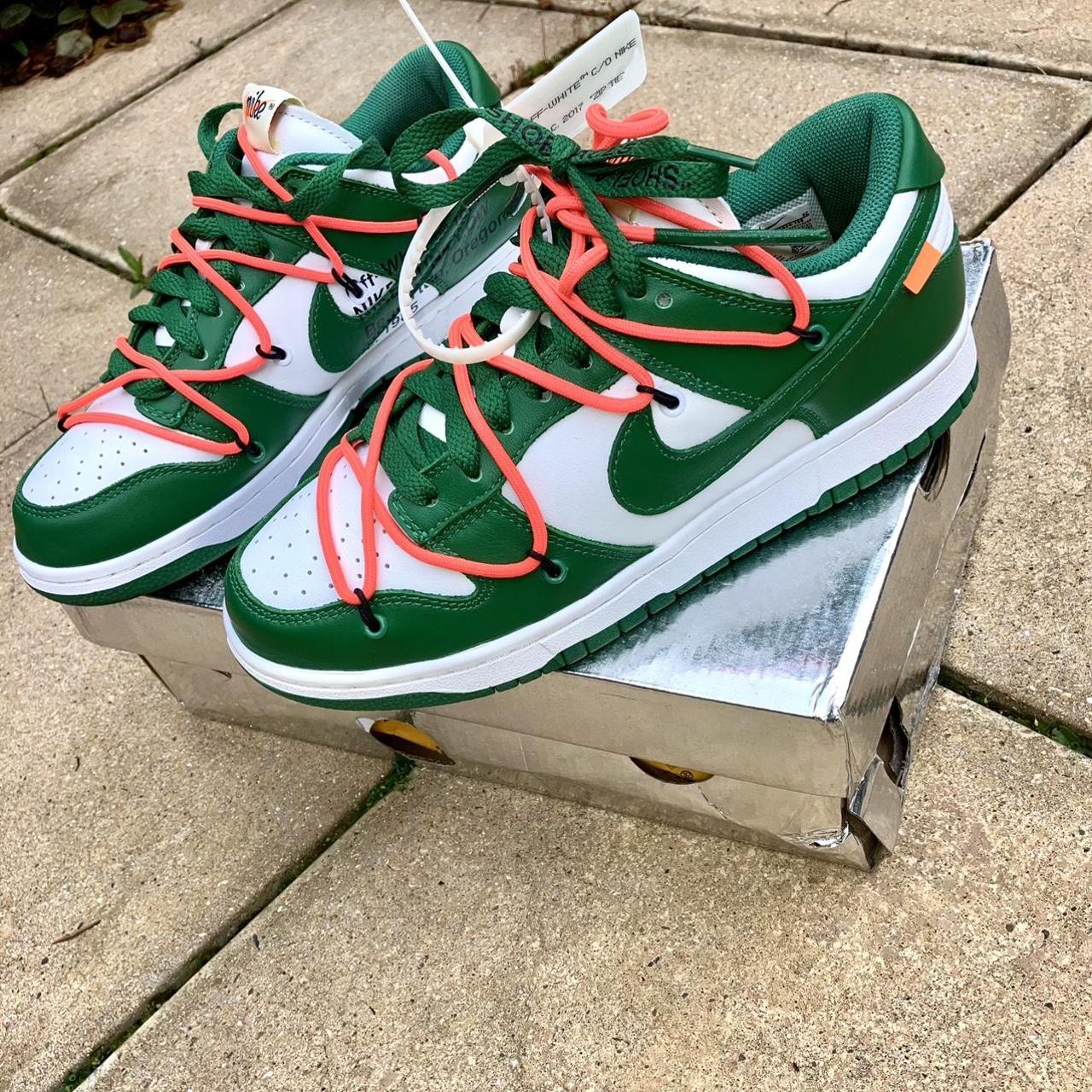 Nike Dunk Low "Pine Green" OG OFF WHITE x Nike... - Depop