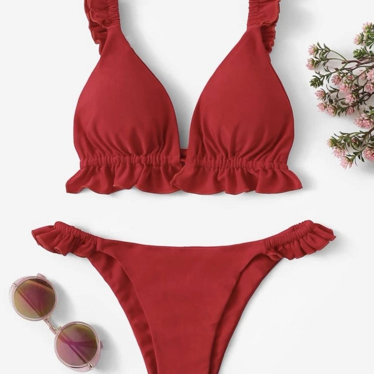 Women's Red Bikinis-and-tankini-sets | Depop
